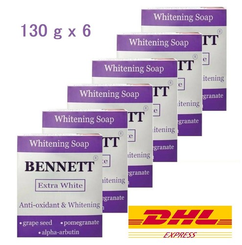 6x BENNETT Soap Extra White Antioxidant & Whitening Skin with Alpha ...
