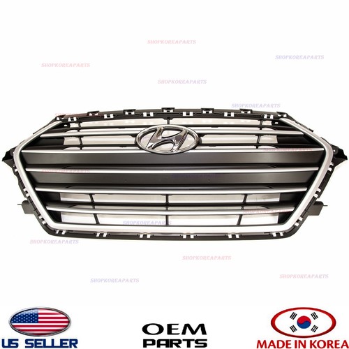 Genuine OEM Front Bumper Radiator Grille w/Emblem 17-18 Hyundai Elantra ...