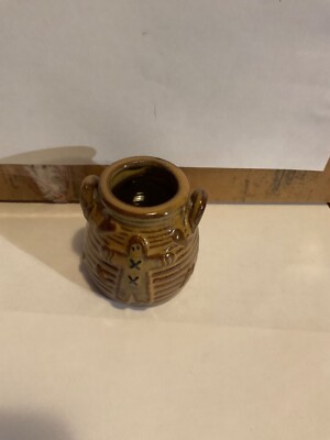 Primitive vintage honey & me gingerbread man pottery crock 2.5 inch ...