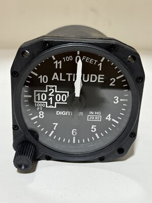 Airplane Altimeter Altitude Clock. New, Original Made In USA | eBay