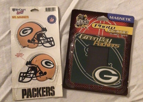 Green Bay Packers Magnetic Photo Frame And Refrigerator Helmet Magnets ...