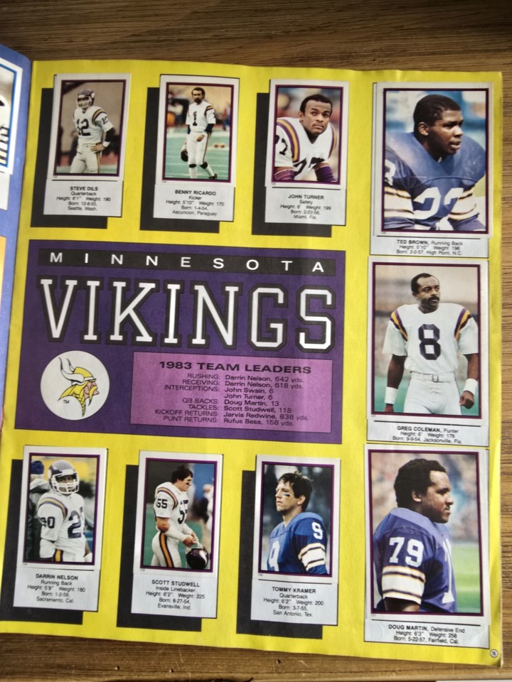 🏈 1984 Topps Football STICKER ALBUM COMPLETE Stamps MONTANA PAYTON LT 🏈 ...