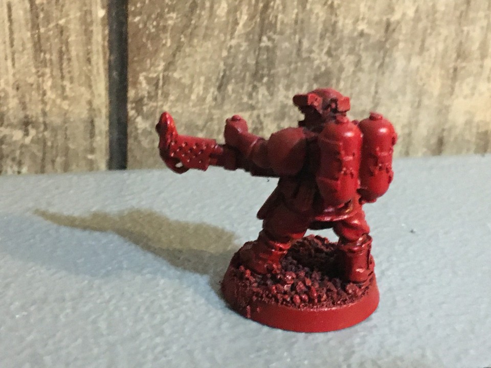 A34956 WARHAMMER 40K IMPERIAL GUARD IG METAL KASRKIN FLAMER PLASTIC ...