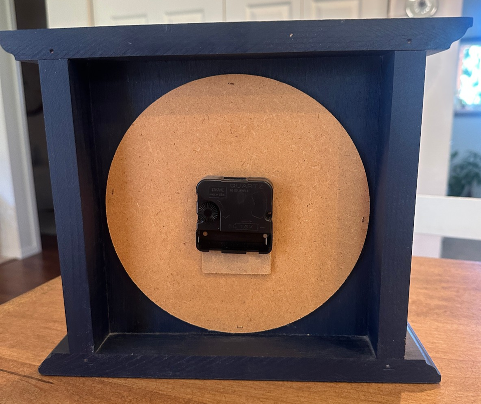 Blue Eddie Bauer Shelf Wooden Clock | eBay