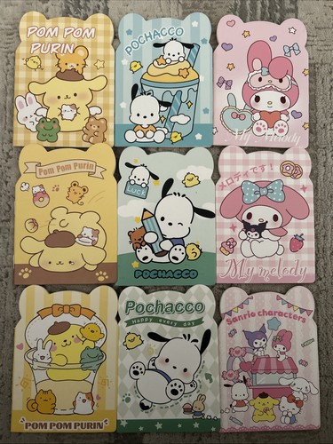 Sanrio Hello Kitty and Friends Mini Notebooks (pack Of 9) 5”x31/2” New ...