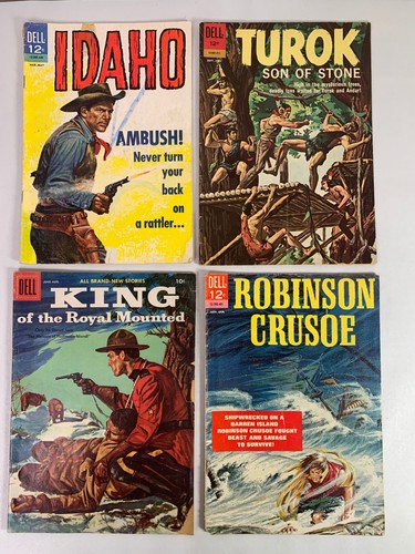 Vtg Dell Comic Books 1950's-60's Mixed Lot of 4 Adventure Western ...
