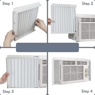 Adjustable AC Side Panel Window AC Panel Kit Allergen Protection System ...