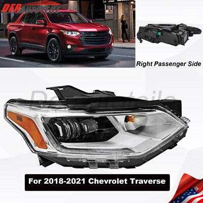 For 2018-2021 Chevy Traverse FULL LED Right Passenger Headlight w/ DRL ...