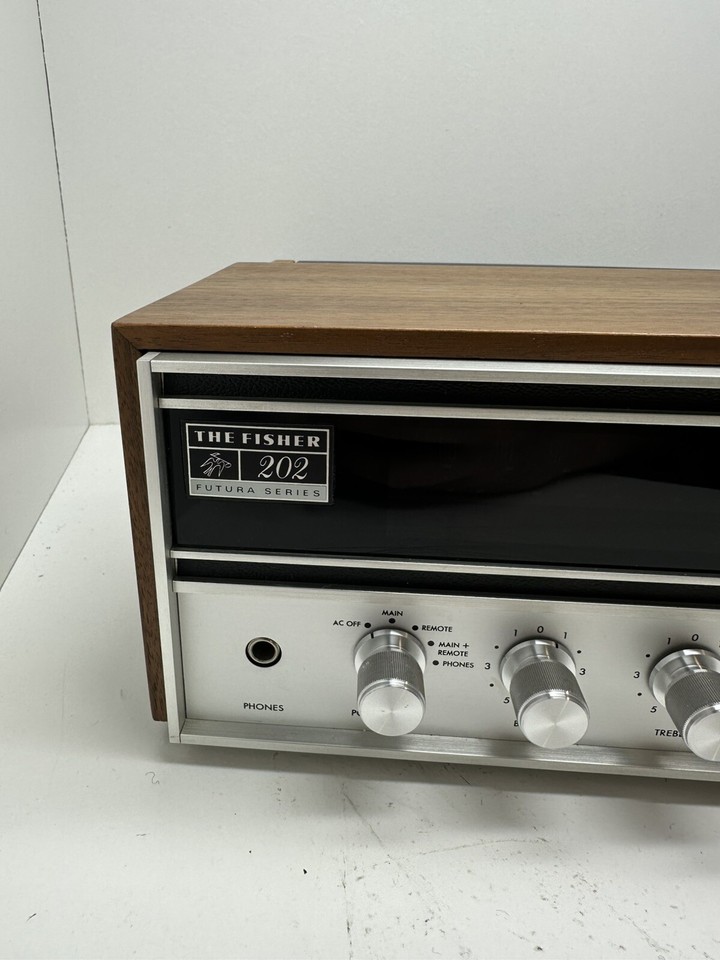 The Fisher Futura Series 202 AM/FM Vintage Silver Stereo Receiver Serviced 1970 | eBay