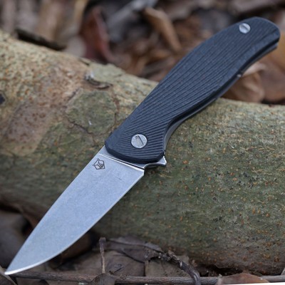 IceBreaker Tactical Pocket Knife Flipper Folding D2 Carbon Fiber ...