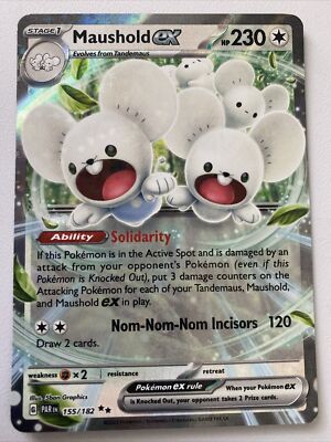 Pokemon - Maushold ex 155/182 - Paradox Rift - Double Rare - NM/M | eBay