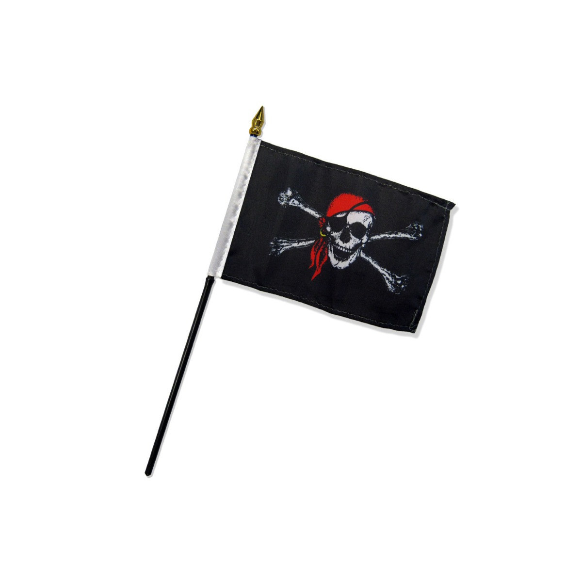 1 Dozen Red Bandana Pirate Stick Flags 4x6in Handheld Pirate Flag Jolly ...