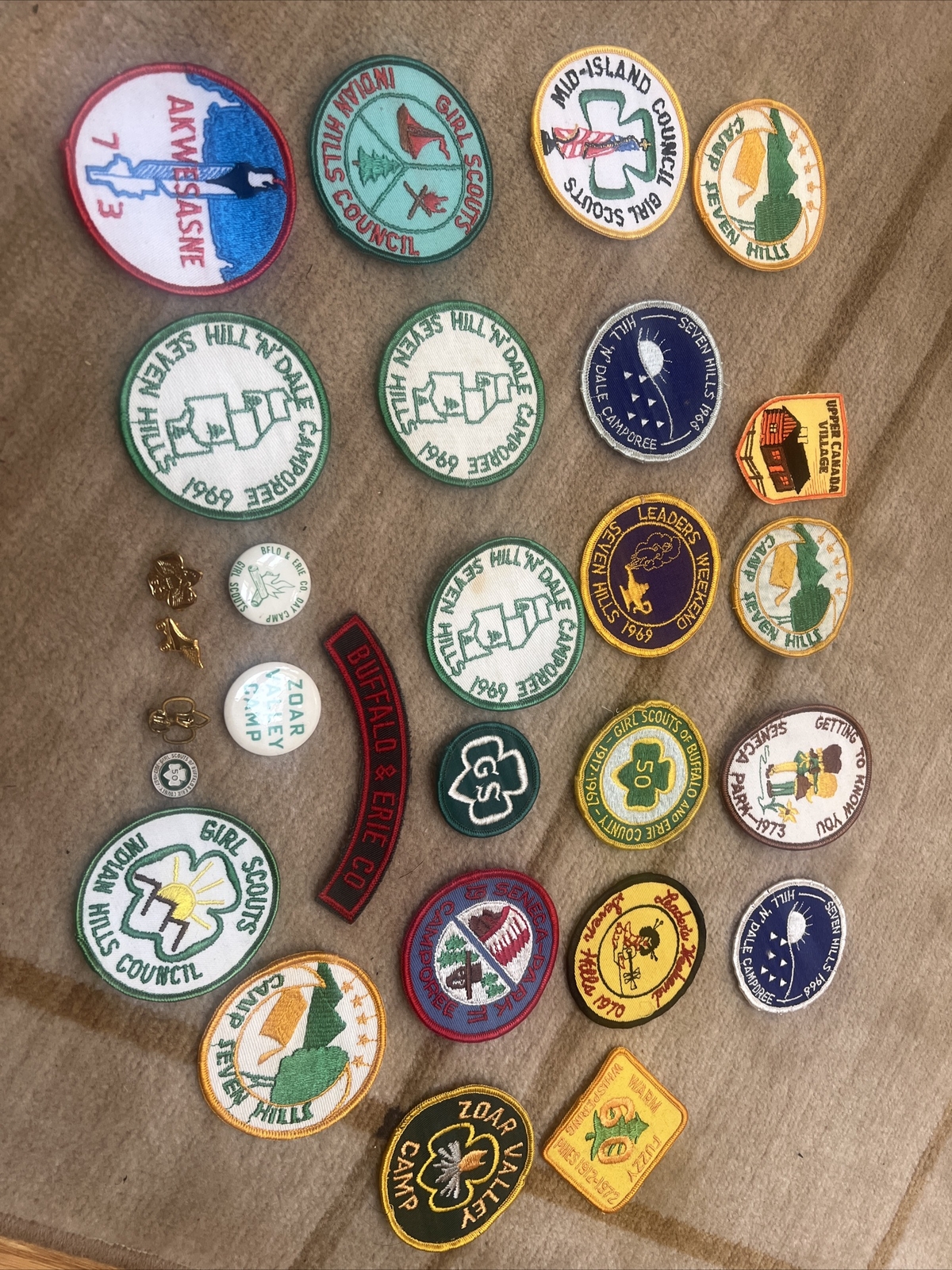 Lot Of Various Vintage Girl Scout Patches Pins & Buttons | eBay