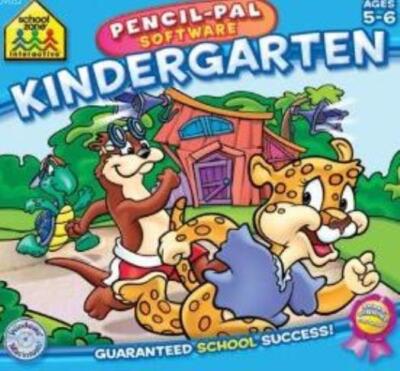 School Zone: Kindergarten Pencil-Pal PC MAC CD reading math letters ...