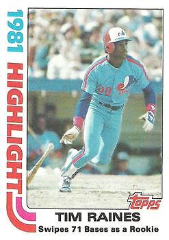 1982 Topps Tim Raines #3 Montreal Expos | eBay