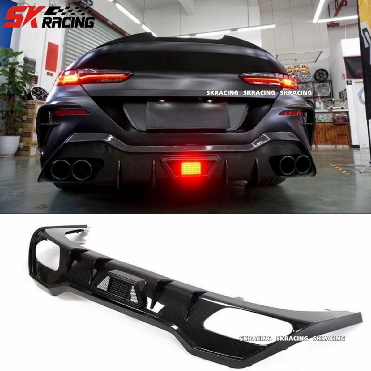 For 2020+ BMW 8 Series M850i M-Sport G14 G15 G16 Dry Carbon Rear Bumper ...