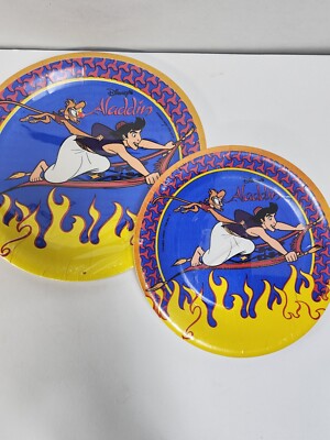 Vintage Walt Disney Aladdin 8 Party Plates 8 Dessert Plates | eBay