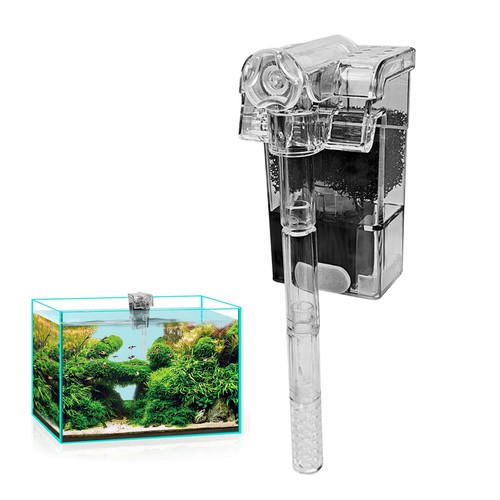 Mini Aquarium Fish Tank Waterfall Hang On External Oxygen Pump Water ...