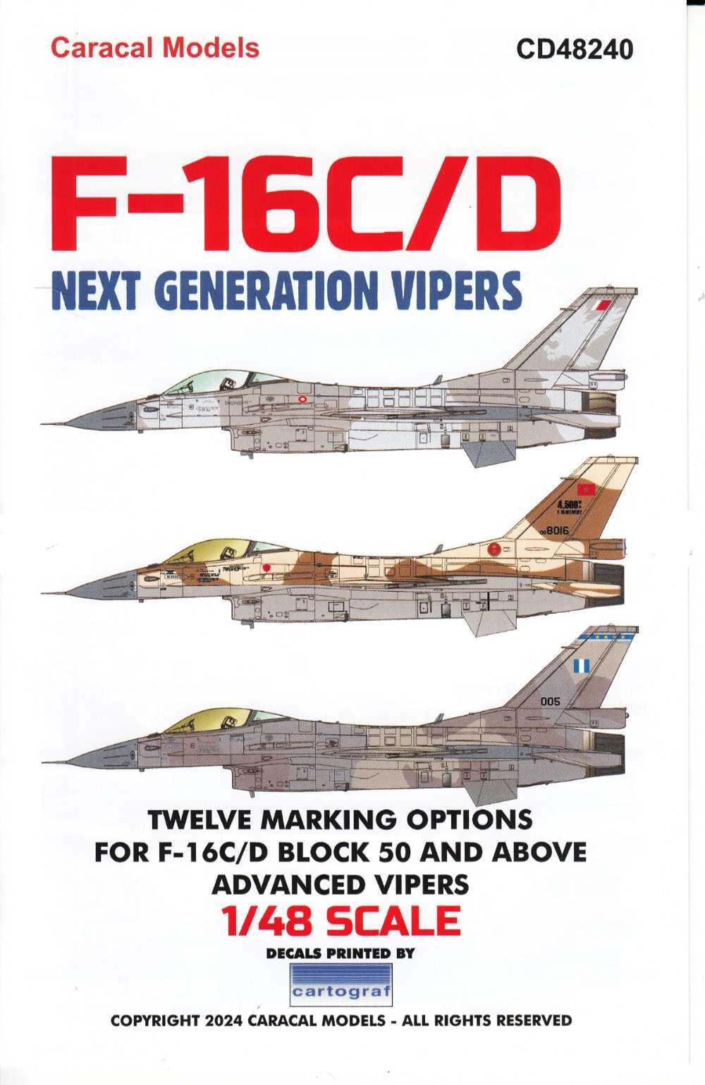 Caracal Models 48240 1/48 F-16C F-16D Falcon 'Next Generation Vipers'