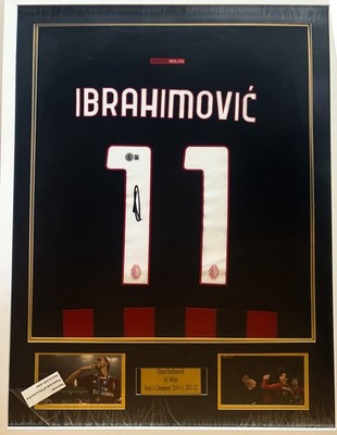 Zlatan Ibrahimovic Signed Authentic AC Milan Puma Soccer Jersey Framed ...