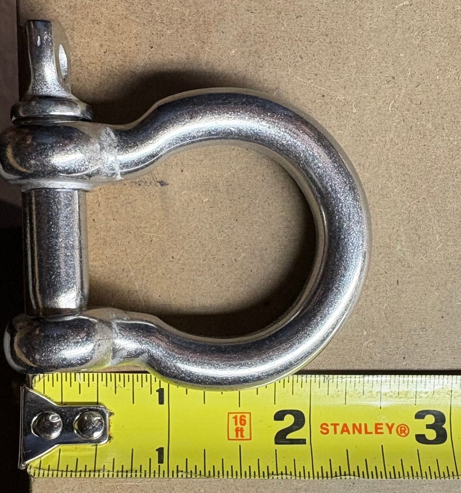 1" Screw Pin Anchor Shackle Clevis Bow Shackle Lifting Pulling Ring ...