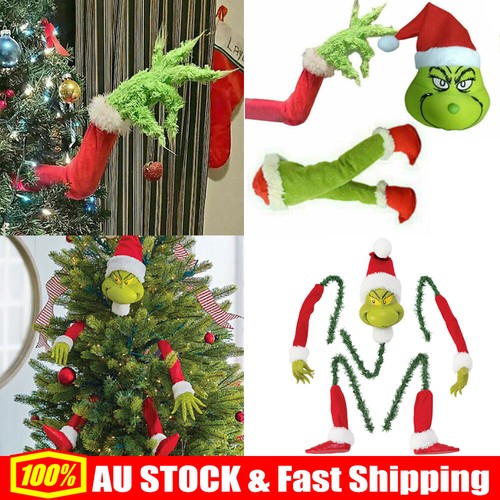 Grinch Arm Leg Head Ornaments Holder Christmas Tree Decorations Xmas ...