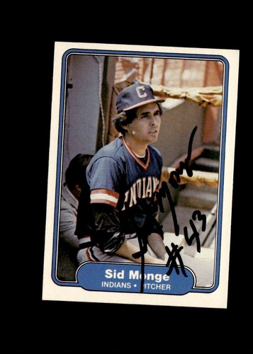 Sid Monge 1982 Fleer Indians authentic autographed card | eBay