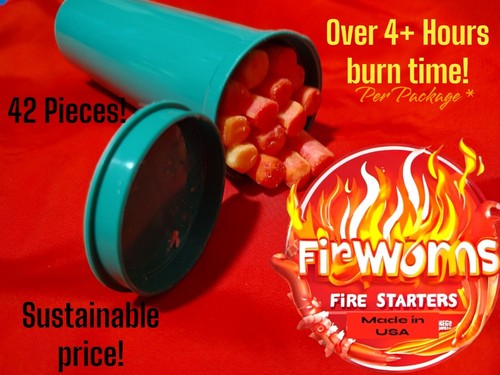 *Fire Worms* Fire Starters, Fire Plugs- Fire Starting Tinder - Made in ...