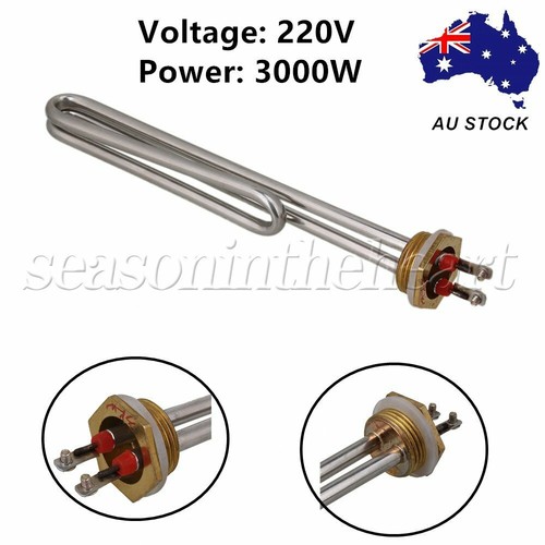 Stainless Steel AC220V 3000W Water Heater Electric Tube Heating Element ...