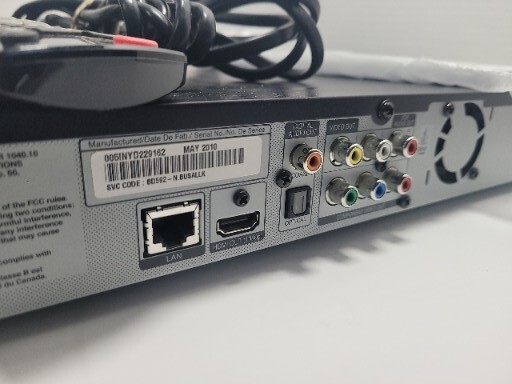 LG BD590 Blu-Ray Player with 250gb Hard Drive Complete W Remote/book ...