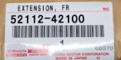 TOYOTA OEM Genuine Extension Front Bumper RH 52112-42100 | eBay