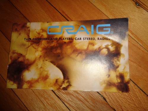 Craig Tape Recorders Players Car Stereo Radio Catalog Audio Electronics ...