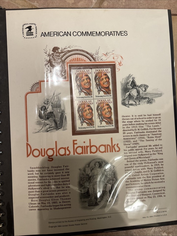 Used American Commemorative Collections Stamps 3-Ring Binder Stamps 218 ...