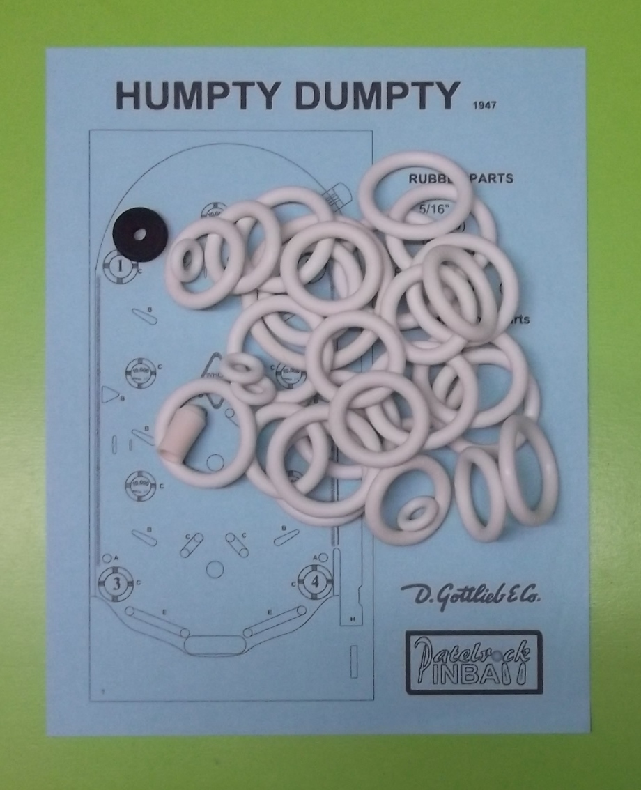 1947 Gottlieb Humpty Dumpty pinball rubber ring kit | eBay