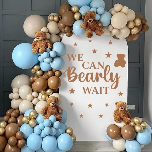We Can Bearly Wait Wall Decal, Baby Shower Backdrop Decoration ...