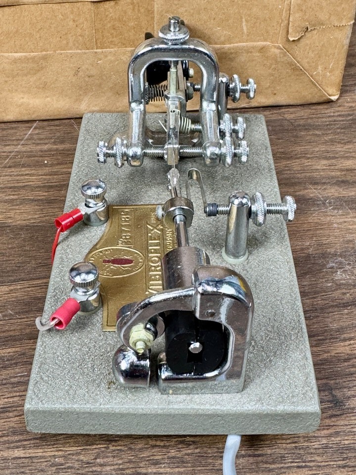 Vintage 1979 Vibroplex Telegraph Key Original Standard SN#387185 w/ Plug & Box | eBay
