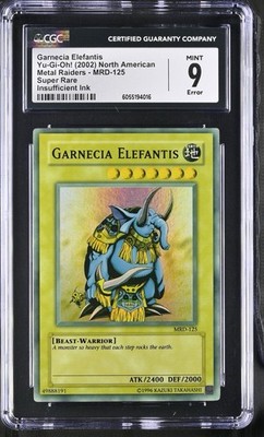 YuGiOh Garnecia Elefantis MRD-125 Insufficient Ink Max Faded Error CGC ...