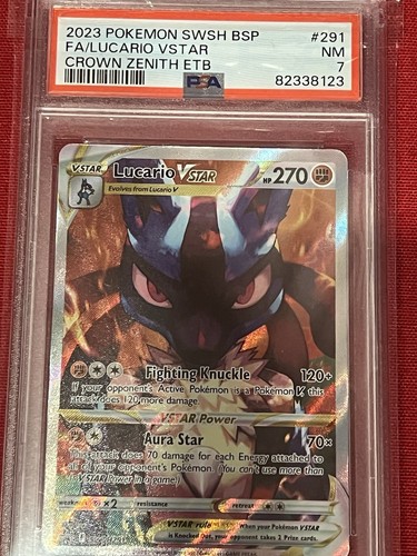 2023 Pokémon SWSH BSP 291 F/A Lucario VSTAR Crown Zenith ETB PSA 7 | eBay