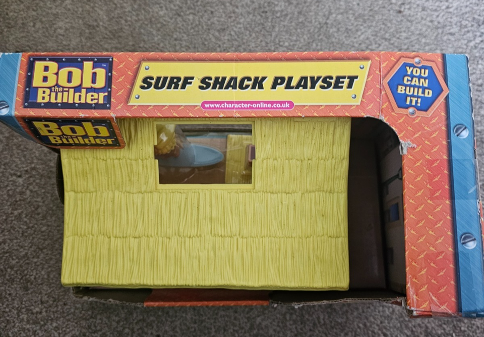 BOB THE BUILDER SURF SHACK PLAYSET WITH FIGURE 2011 Retired Set Rare ...
