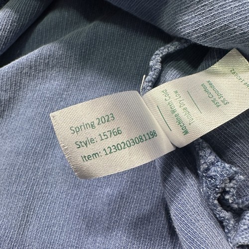 Marine Layer Cropped Hoodie Womens M Blue Oversized Relaxed Bell Sleeve ...