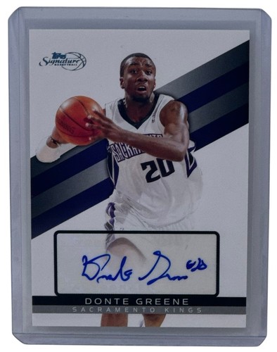 Donte Greene 2008-09 Topps Signature /1199 Autograph Card Kings Auto ...