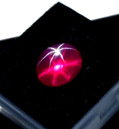 12 to 14 CT Ring Size Oval Cabochon RED Star Ruby Certified Loose ...