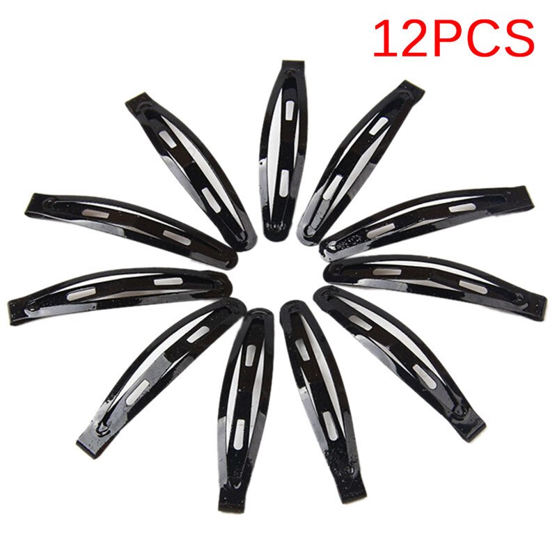 12PCS Women Black BB Clips Simple Hairpins DIY Accessories Wedding ...