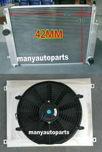2ROW ALUMINUM RADIATOR FOR BMW E36 M3 325 328 M3 MT + SHROUD & 16" FAN ...