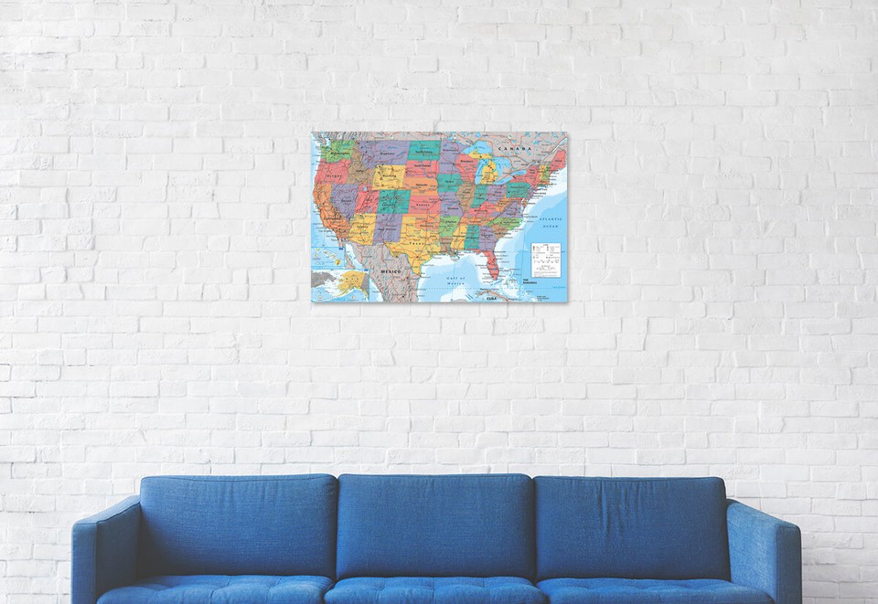 Map Of The United States Of America - Poster / Print (Usa Map) (Size ...