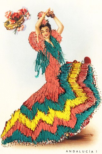 Flamenco Postcard - Mujeres de Andalucia #1 Canvas Art Poster 16"x 24 ...