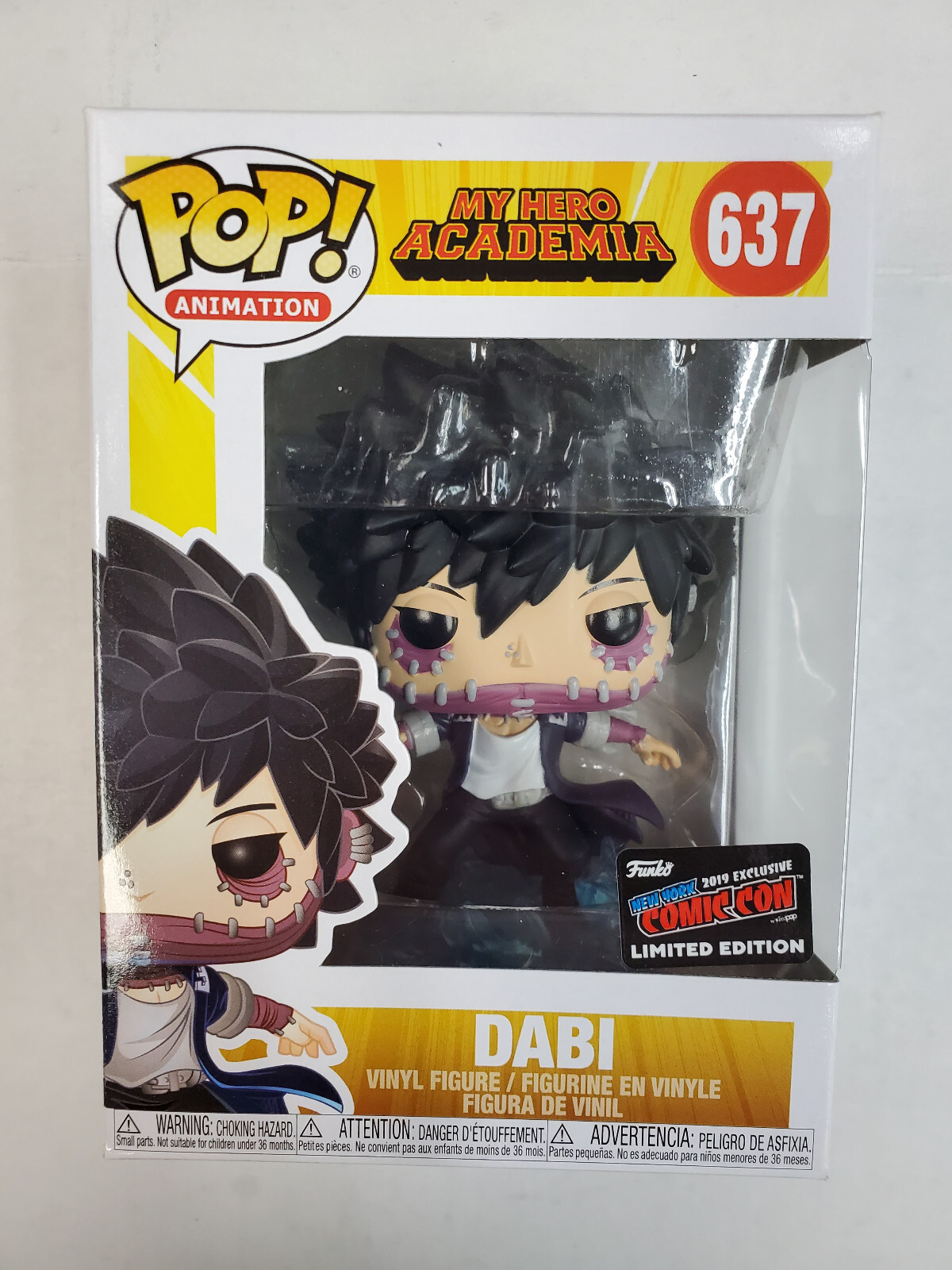 NYCC Exclusive MHA Dabi Funko Pop 637 Official 2019 Con Sticker My Hero ...