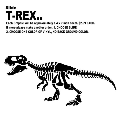 Decal Die Cut Vinyl Stickers Dinosaurs, skulls, silhouettes, skeletons ...