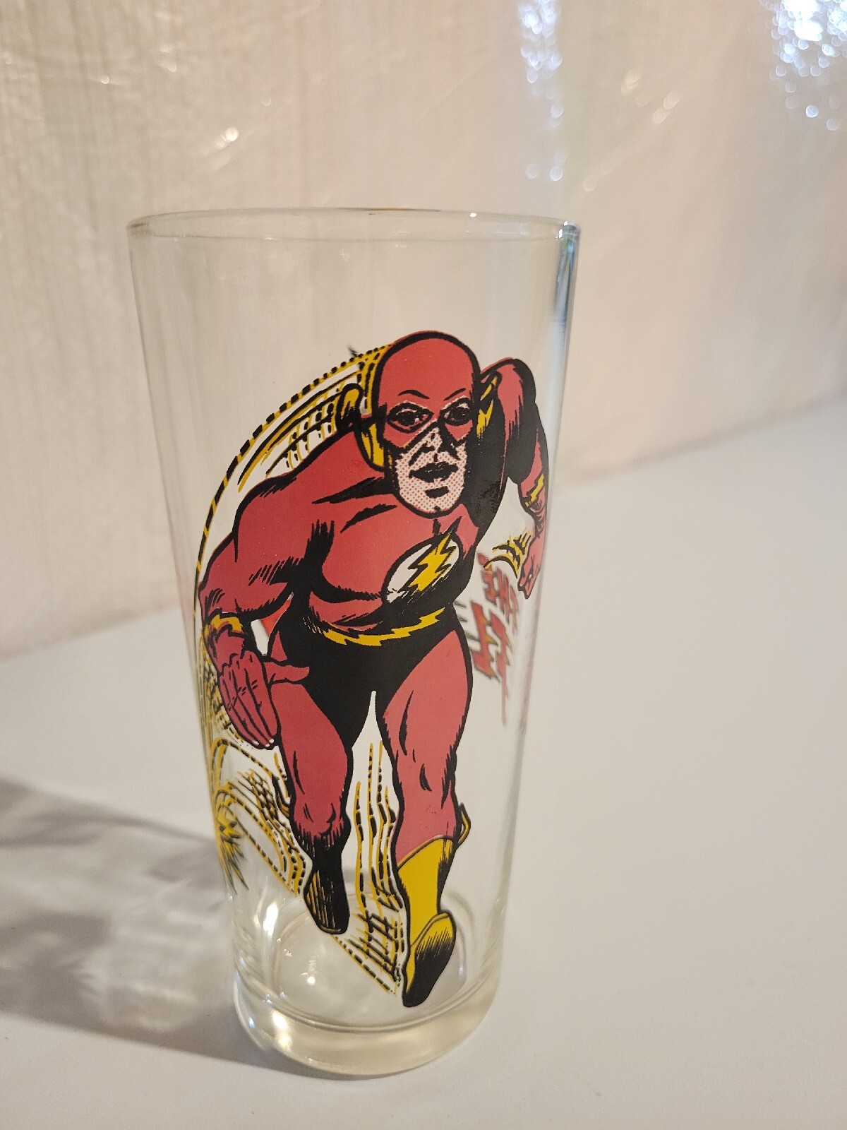 Vintage 1971 The Flash PEPSI Collector Series Glass DC Comics Superhero ...