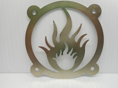 Flames Pattern Steel Computer PC Fan Cover Plate Grille 2 & 7/8" Screw ...